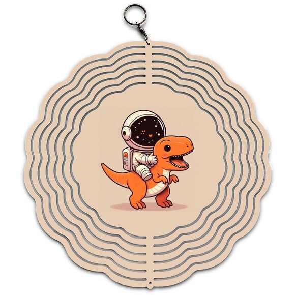 Design | Astronaut Riding A Dinosaur Design Wind Spinner | Poshmark